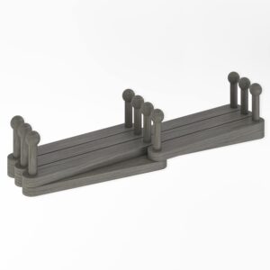 Ballucci Expandable Coat Rack Wall Mount, Adjustable Accordion Style 10 Peg Hanger - Brushed Gray