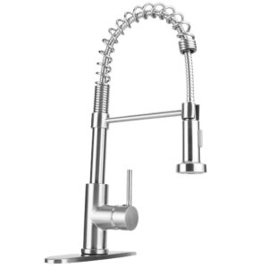 Bathtub Faucet Water Tap 9/16 Thread Single Lever Pull Out Spring Spout Kitchen Faucet Water Tap with Rotatingfor Kitchen Accessories