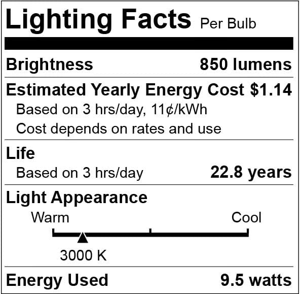 Qualilux Dusk to Dawn Light Bulbs Outdoor 850 Lumen, 60W Equivalent, Warm White 3000K, LED 9.5W, Non-Dimmable, A19, E26 Base, 4-Pack, HQ-H009