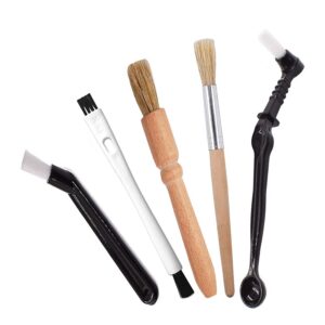 coffee brush set professional espresso brush kit include wooden coffee grinder machine cleaning brush and nylon espresso brush for coffee machine group head (5)