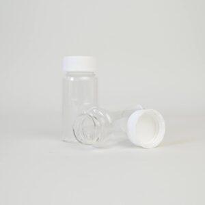 LanJing 366228205, Case of 500, Borosilicate Glass 20mL Liquid Scintillation Vial, 22-400 Polypropylene Cap Foamed Polyethylene Liner