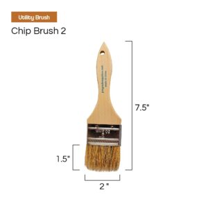 Vermeer Chip Paint Brushes - 36-Pack - 2" Chip Brushes for Paints, Stains, Varnishes, Glues, & Gesso - Home Improvement - Interior & Exterior Use