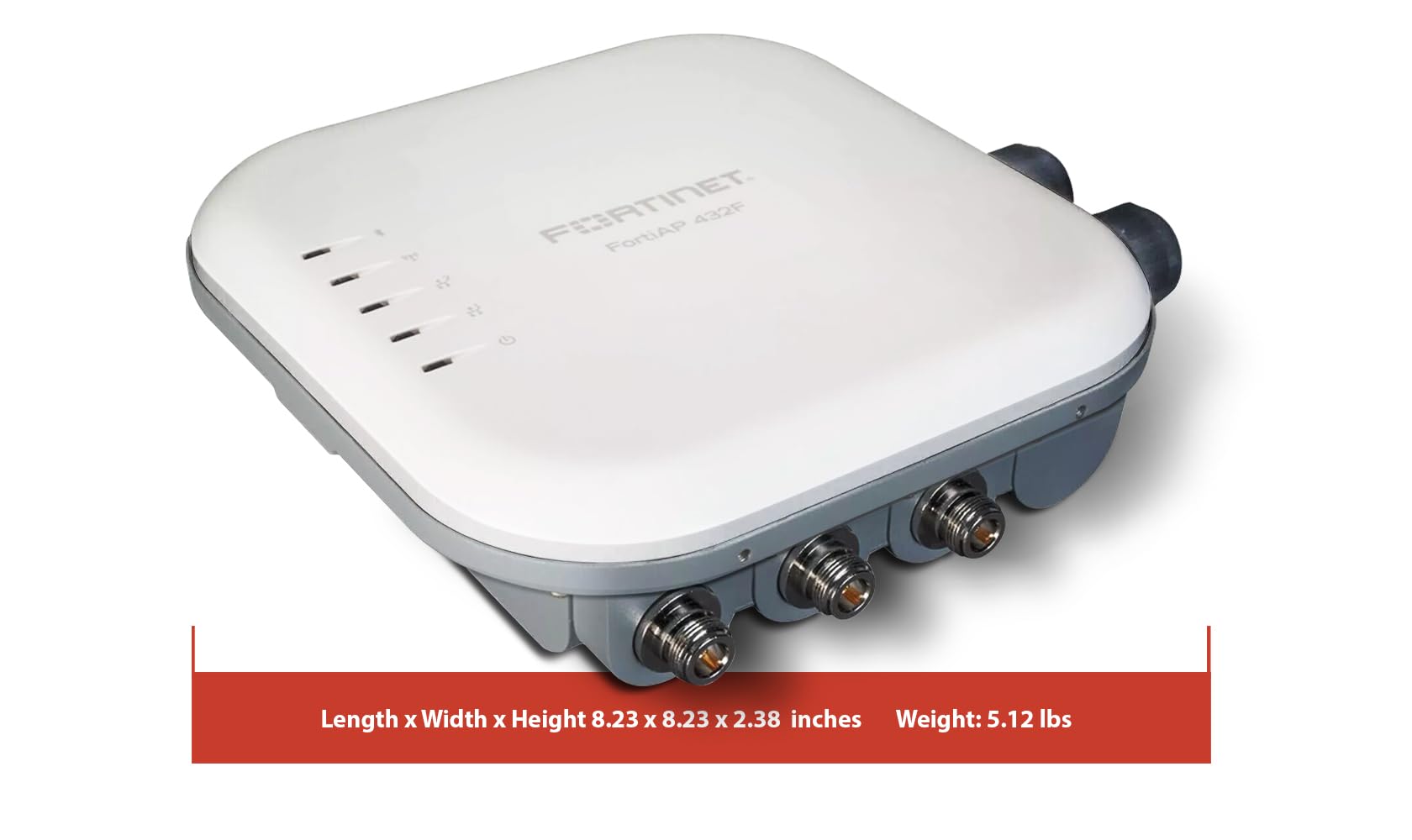 FORTINET FortiAP 432F Outdoor Wireless Access Point: Tri Radio, External Antenna, 1 x 2.5 GE & 1 x GE RJ45 Ports. (FAP-432F-A)