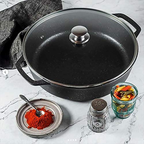 Cooking Pot Aluminum Dutch Oven Pot with Lid 101.44 oz (3 L) Cookware Kitchen Pot