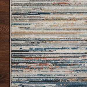 Loloi II Bianca Collection BIA-08 Pebble/Multi 5'-3" x 7'-6" Area Rug