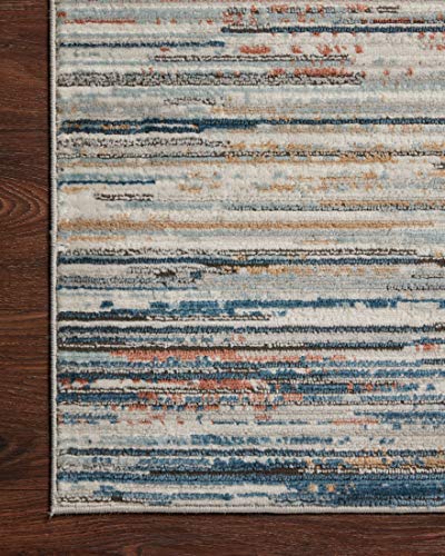 Loloi II Bianca Collection BIA-08 Pebble/Multi 5'-3" x 7'-6" Area Rug