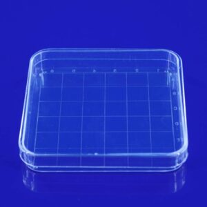 Scicalife 10 Sets Square Petri Dish with Lids, Plastic Material, Container for School Lab Science Experiment