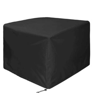 wzdd 100x100x31 inch rectangular patio furniture cover set, outdoor furniture covers waterproof, patio table and chair cover, 420d heavy duty square furniture covers for garden, black