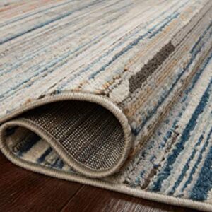 Loloi II Bianca Collection BIA-08 Pebble/Multi 5'-3" x 7'-6" Area Rug