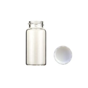 lanjing 366228205, case of 500, borosilicate glass 20ml liquid scintillation vial, 22-400 polypropylene cap foamed polyethylene liner