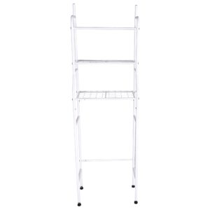 HAHRIR 3-Shelf Bathroom Organizer Over The Toilet Space Saver Over The Toilet Rack Bathroom Corner Stand Storage Organizer (White)