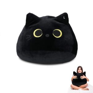 bisceolife plush toy black cat, cat plush toy pillow, creative cat shape pillow, cute cat plush toy gift for girl boy girlfriend