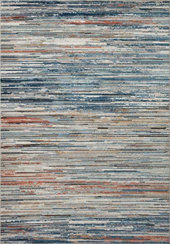 Loloi II Bianca Collection BIA-08 Pebble/Multi 5'-3" x 7'-6" Area Rug