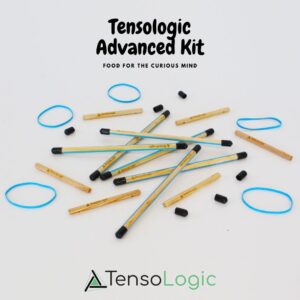 PRODA TASARIM Tensologic Advanced Kit, Tensegrity, Physics Model, Tensegrity Model Kit, Build Tensegrity Models, Architecture Building Kit, Minimum Age 15, 12 dowels