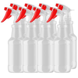 plastic spray bottle (8 pack, 32 oz each) heavy duty chemical grade spraying bottles leak proof empty bottle for cleaning solution with adjustable nozzle