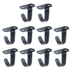 my mironey screws mount ceiling hooks stainless steel hanging hooks towel/robe clothes hook kitchen cup hooks black under-shelf coat hook with screws pack of 10