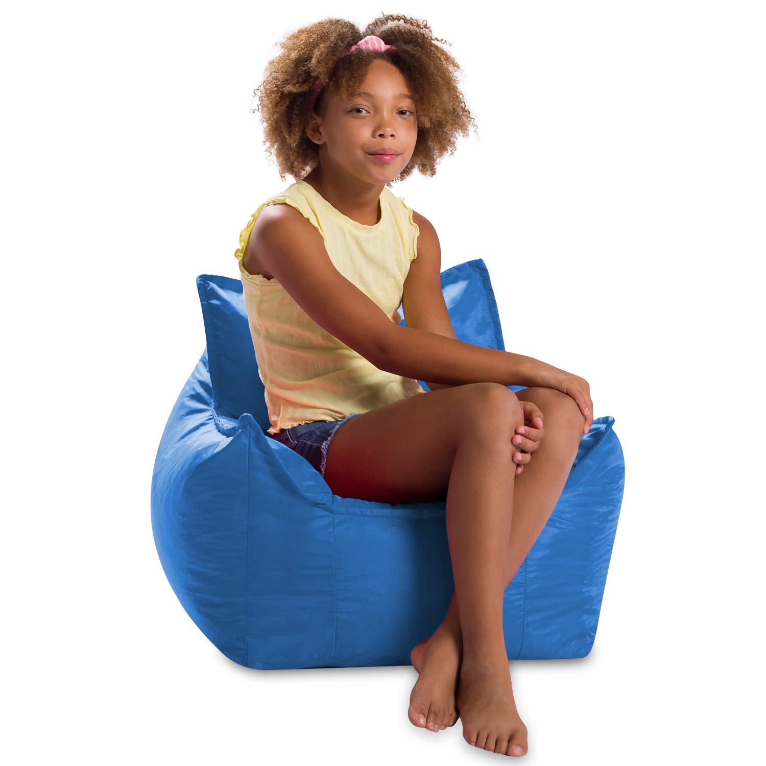 Posh Creations Newport Bean Bag, Relaxing Chair for Kids Use for Gaming, Reading and Watching TV, Medium, Soft Nylon - Royal Blue