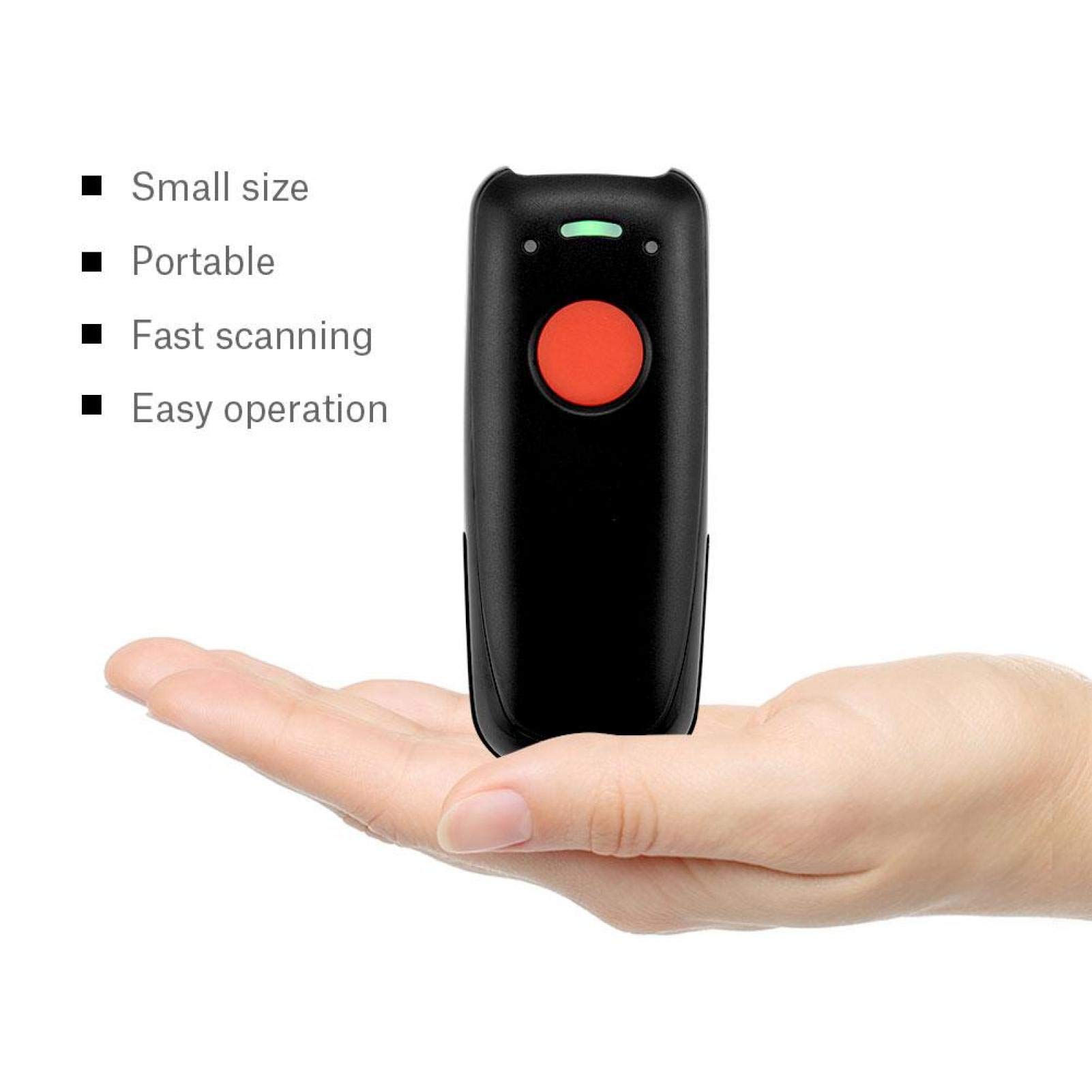 Barcode Scanner Bluetooth,Portable USB Bar Code Scanners Bluetooth 4.0&Wired Connection,Portable Inventory Bar Code Reader Compatible with iOS Android Windows Phone Tablets