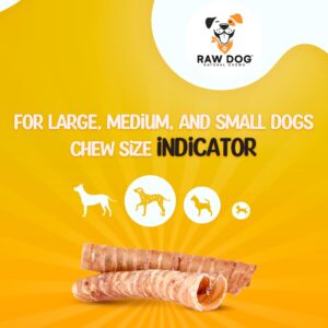 Raw Dog 6in 8pk Beef Trachea for Dogs, 100% Beef Trachea Chews, Grass Fed, Non-GMO, All-Natural Dog Treats, Premium Odor Free Trachea Dog Chews