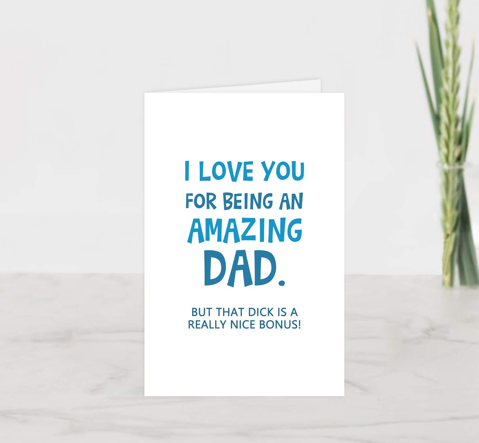 Naughty Fathers Day Card, Funny Birthday Card for Dad Husband, Cheeky Card From Wife