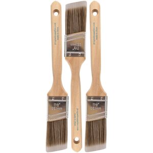 vermeer paint brush set - 3-pack - 1.5" angle brushes for all latex and oil paints & stains - home improvement - interior & exterior use