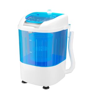 renatone ep24895 5.5lbs mini washing machine w/spin dryer, transparent