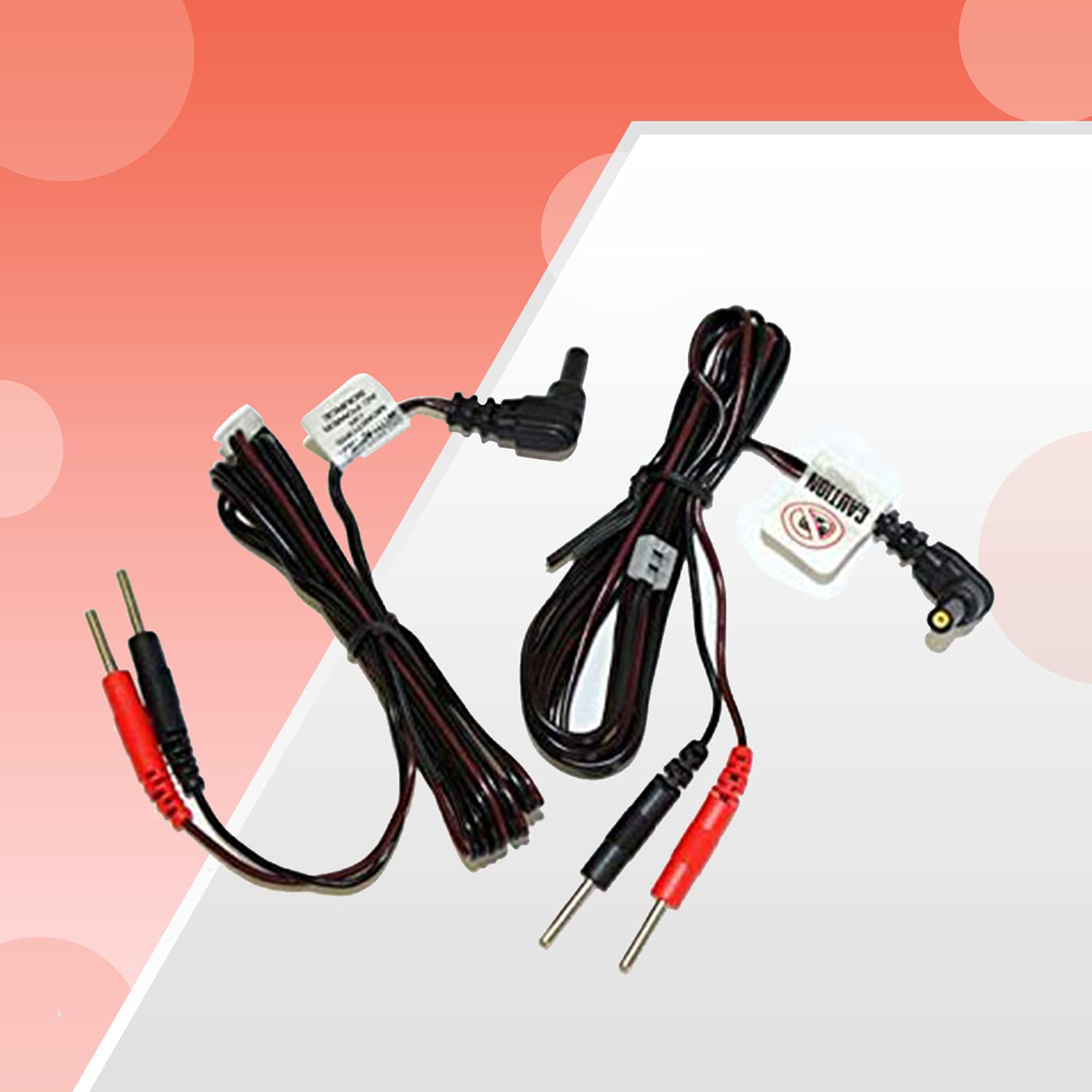 Universal TENS Lead Wires by PMT, Fits Most All Electrotherapy Devices and TENS/EMS electrodes (Standard Grade)