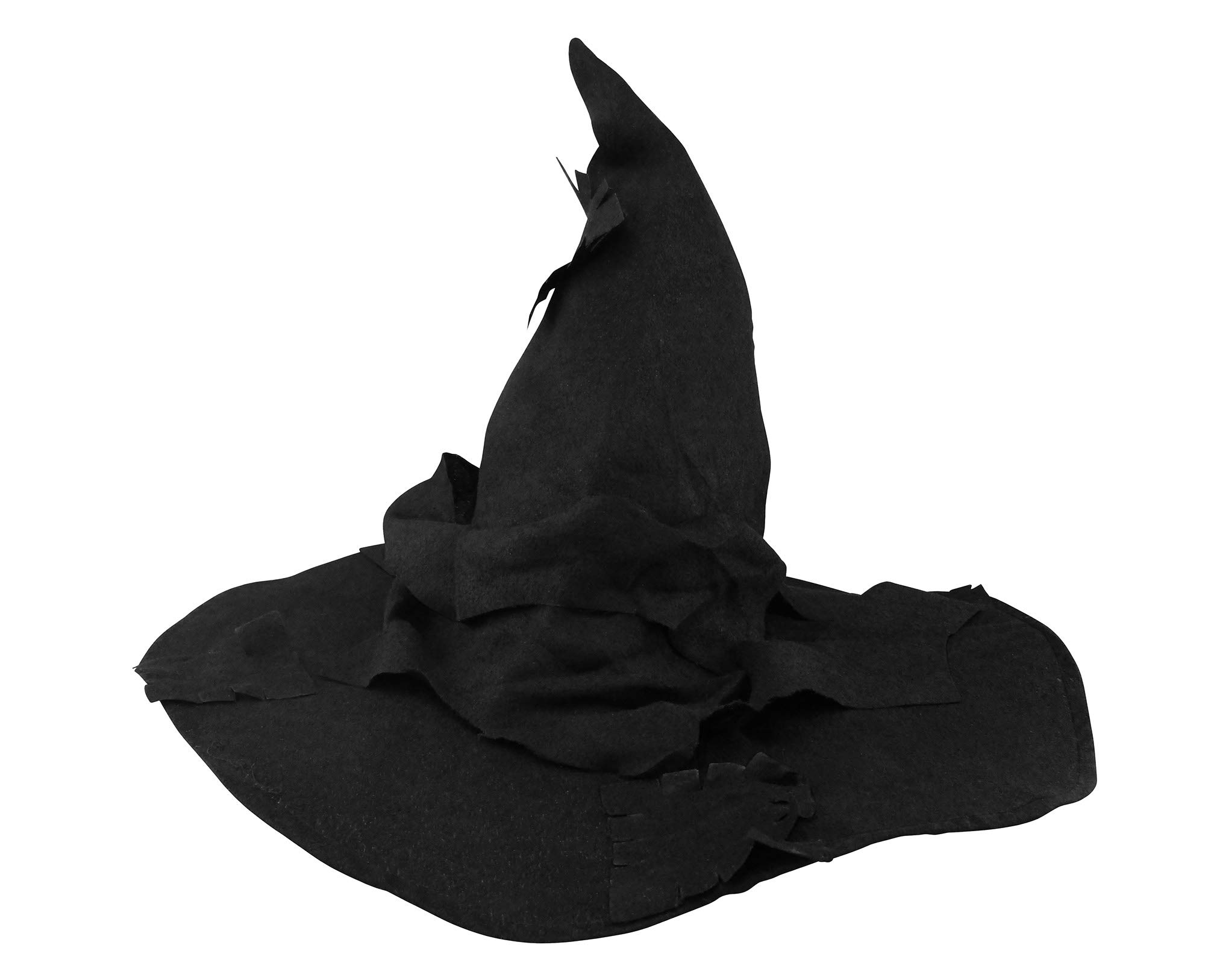 Nicky Bigs Novelties Adult Tattered Scarecrow Witch Hat - Distressed Wizard Costume Hat - Sorcerer Halloween Costume Accessories, Black, One Size