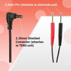 Universal TENS Lead Wires by PMT, Fits Most All Electrotherapy Devices and TENS/EMS electrodes (Standard Grade)