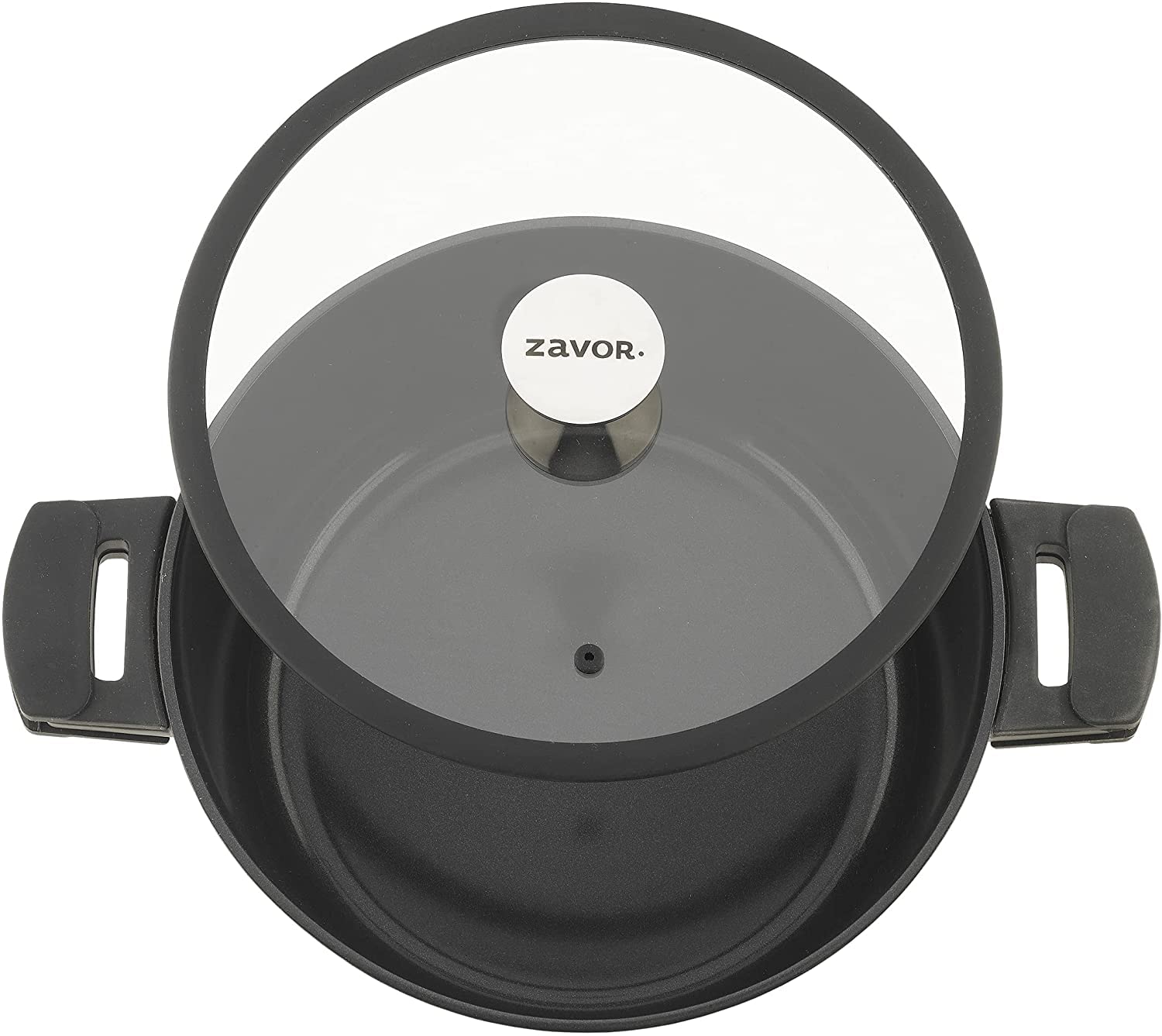 Zavor Noir 5 Qt Dutch Oven - Premium Cast Aluminum with Titanium-based Nonstick Ceramic Coating & Removable Handles - Ultra Lightweight - Oven & Induction Ready | Noir Collection