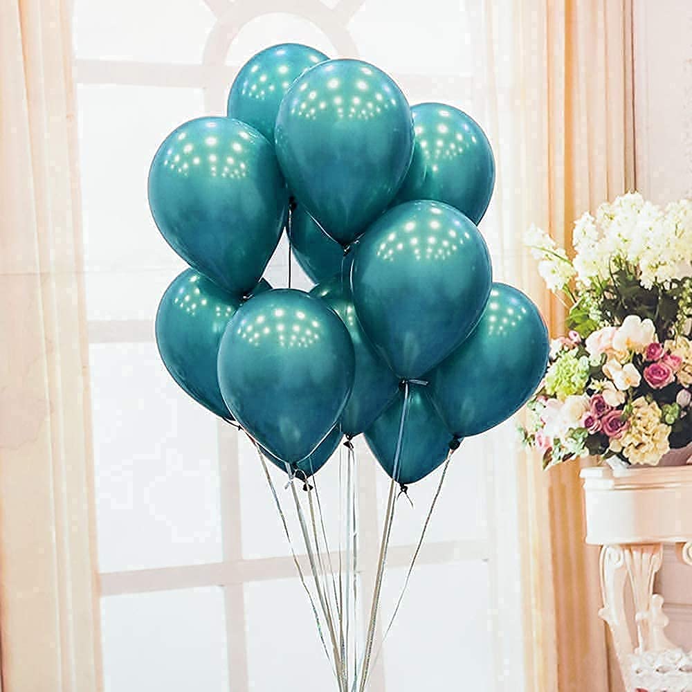 Teal White Gold Balloons Teal White Gold Birthday Decorations Women 15pcs Balloons Teal Gold Bridal Shower Decorations/Turquoise Gold Wedding Decorations