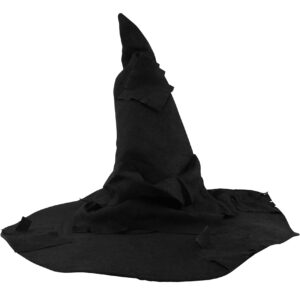 Nicky Bigs Novelties Adult Tattered Scarecrow Witch Hat - Distressed Wizard Costume Hat - Sorcerer Halloween Costume Accessories, Black, One Size