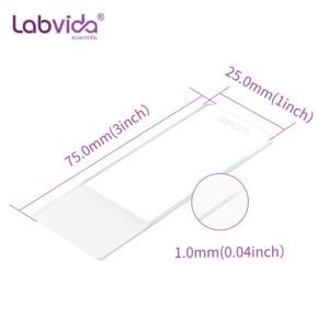 Labvida 72pcs x 20 Boxes of Pre-Cleaned White Color Frosted Microscope Slide, Dim.75mmx25mm, Super Grade Glass, Ground Edges, 45° Safety Corners, LVQ034WX