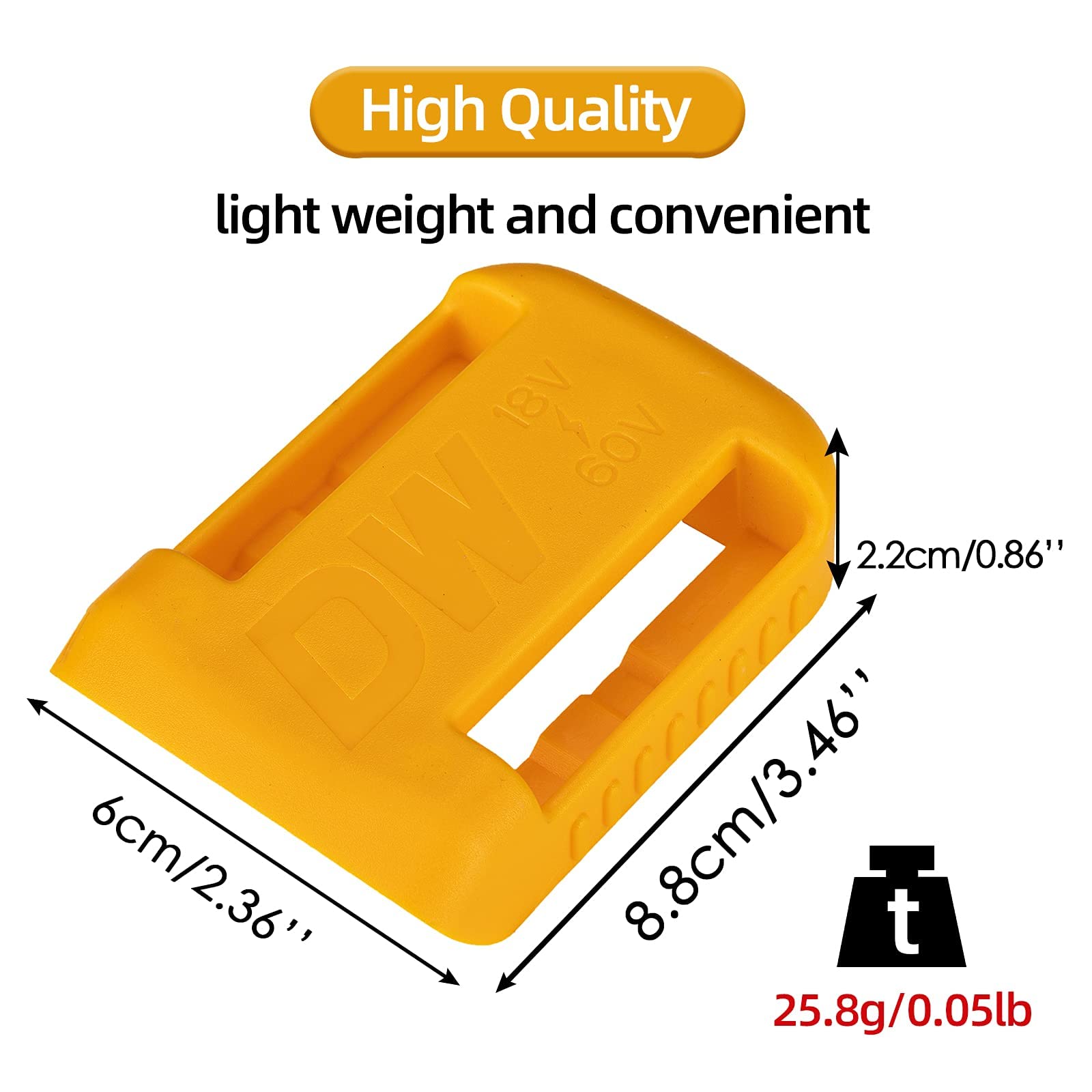 Crtbelfy 5 Pack Battery Holder Compatible for Dewalt 20V 60V Battery Mounts Hanger Dock Holder Fit for DCB200 DCB203 DCB205 Batteries