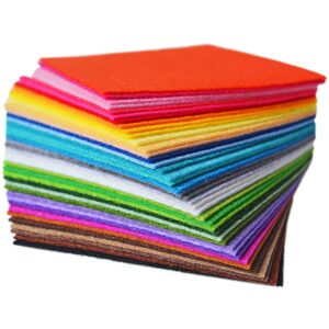 Felt Sheets, 40 Pcs 12 X 12 inches (30 X 30cm) 1mm Thick Soft Felt Fabric Sheet, DIY Craft Sewing Pre-Cut Quilt Squares, Premium Colorful Hard Fabric Sheets for Handmade Crafting& DIY Projects.