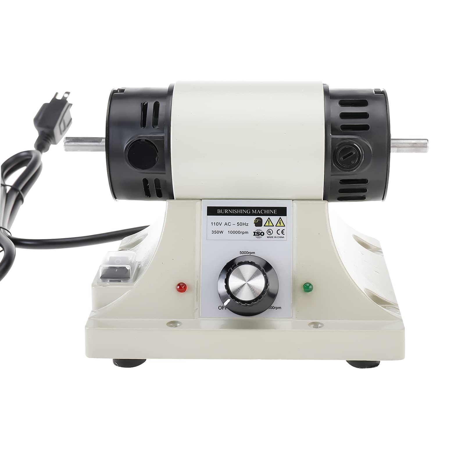 LuckyHigh Leather Polisher Sander 350W Leather Edge Grinding Machine 0-8000RPM Leather Burnishing Machine with Rosewood Grinding Head Sanding Sleeves