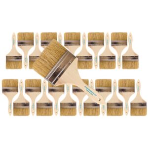 vermeer chip paint brushes - 24-pack - 4" chip brushes for paints, stains, varnishes, glues, & gesso - home improvement - interior & exterior use