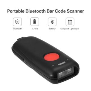 Barcode Scanner Bluetooth,Portable USB Bar Code Scanners Bluetooth 4.0&Wired Connection,Portable Inventory Bar Code Reader Compatible with iOS Android Windows Phone Tablets