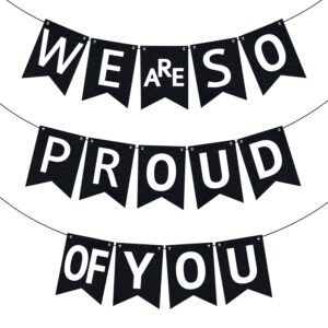 katchon, we are so proud of you banner - huge, 10 feet, no diy | congratulations banner, black and white graduation decorations class of 2024 | graduation party decorations | karate party decorations