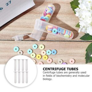 200pcs Tubes, 10ml Plastic EP Tube Round Bottom Centrifuge Tube, Clear Graduated Test Tubes with Snap Cap for Sample Storage