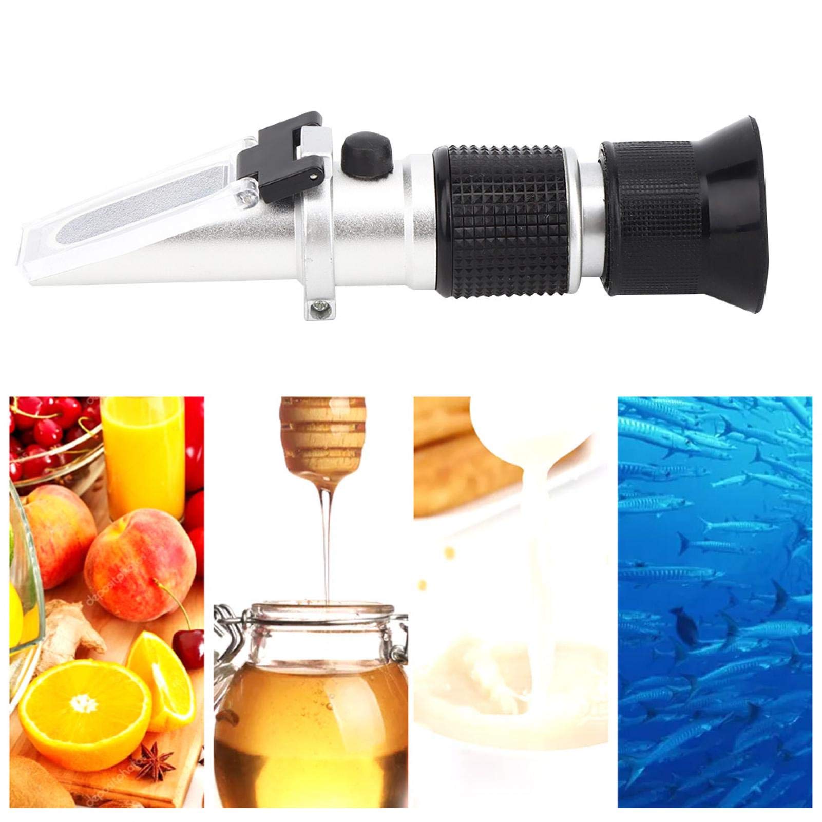 Brix Refractometer,Honey Refractometer,Refractometer Maple Syrup 0-90% for Measuring Sugar Content in Fruit, Honey, Maple Syrup and Other Sugary Drink