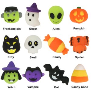 JOYIN 36 Pcs Halloween Mochi Squishy Toy in Blind Bags with 12 Halloween Characters for Stress Relief, Halloween Mystery Toy Surprise Bag for Kids Halloween Party Favors, Halloween Goodie Fillers