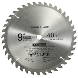 kuangbbbtools 9" 40 teeth carbide tip wood cutting circular saw blade table saw blade miter saw blade with 5/8" arbor for general purpose