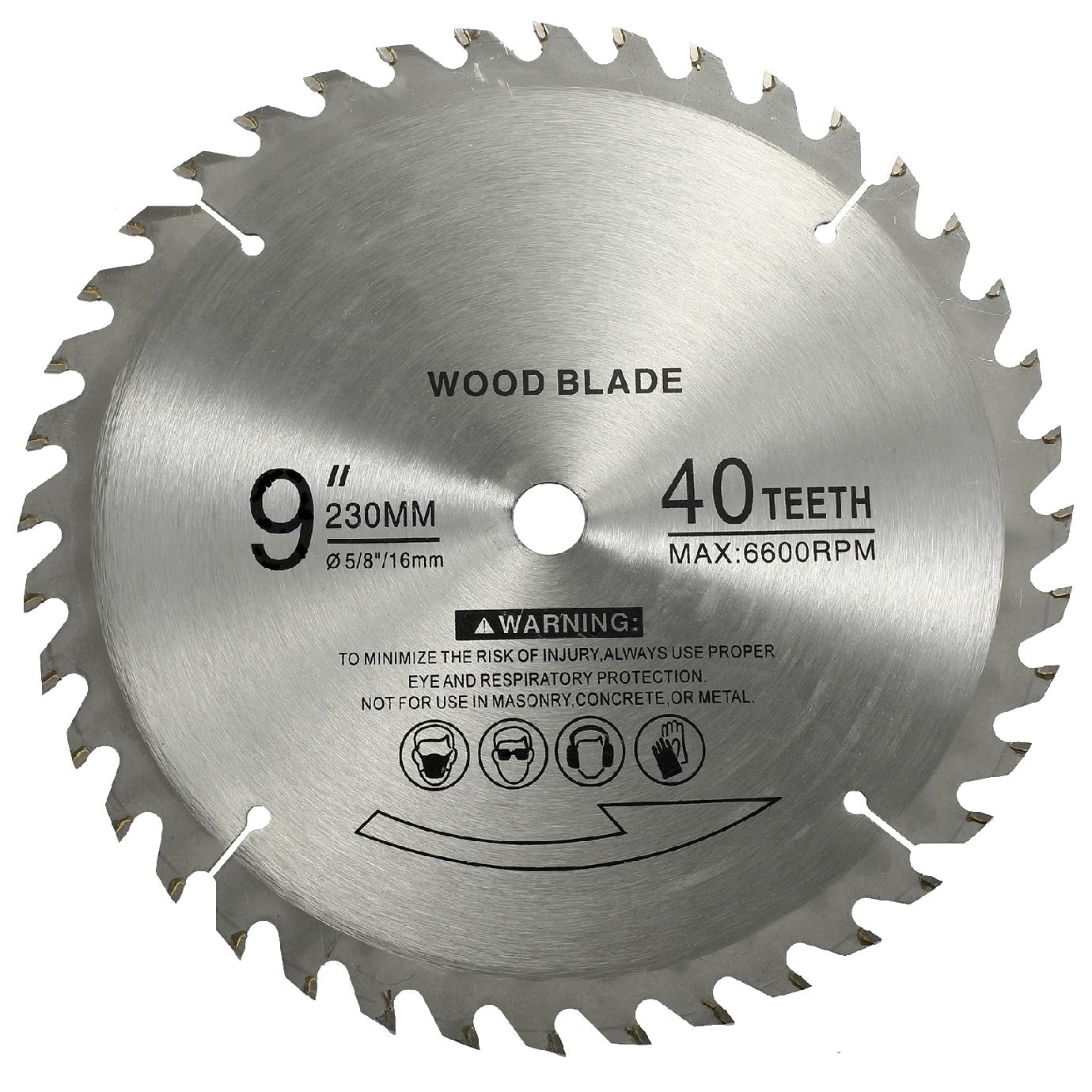 KuangBBBTools 9" 40 Teeth Carbide Tip Wood Cutting Circular Saw Blade Table Saw Blade Miter Saw Blade with 5/8" Arbor for General Purpose