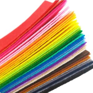 felt sheets, 40 pcs 12 x 12 inches (30 x 30cm) 1mm thick soft felt fabric sheet, diy craft sewing pre-cut quilt squares, premium colorful hard fabric sheets for handmade crafting& diy projects.