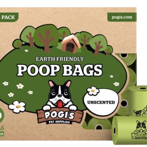 Pogi’s Dog Poop Bags Bulk - 60 Unscented Rolls (900 Doggie Poop Bags) - Leak-Proof Dog Waste Bags - Ultra Thick, Extra Large Poop Bags for Dogs