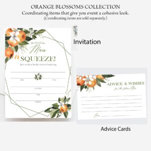 Orange Theme Advice and Wishes Cards, Set of 50, Advice Cards for Bridal Shower, Bridal Shower Advice Cards, Citrus Bridal Shower, Mimosa Bridal Shower