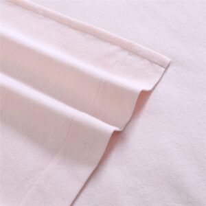 Laura Ashley - Twin Sheet Set, Cotton Flannel Bedding, Brushed for Extra Softness & Comfort (Bright Blush, Twin)