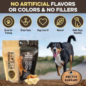 BRUTUS & BARNABY Training Treats for Dogs - Peanut Butter & Banana - All-Natural Healthy Low Calorie Vegan Treat - Great to Use for Rewards in Training Your Puppy Or Dog