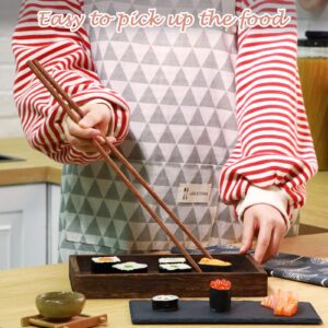 Long Cooking Chopstick Chinese Natural Wooden Chopstick Long Hot Pot Chopstick Wooden Frying Chopstick for Hot Pot, Frying, Noodle, Cooking Favor, 16.5 Inch (Red Sandalwood, 5 Pairs)